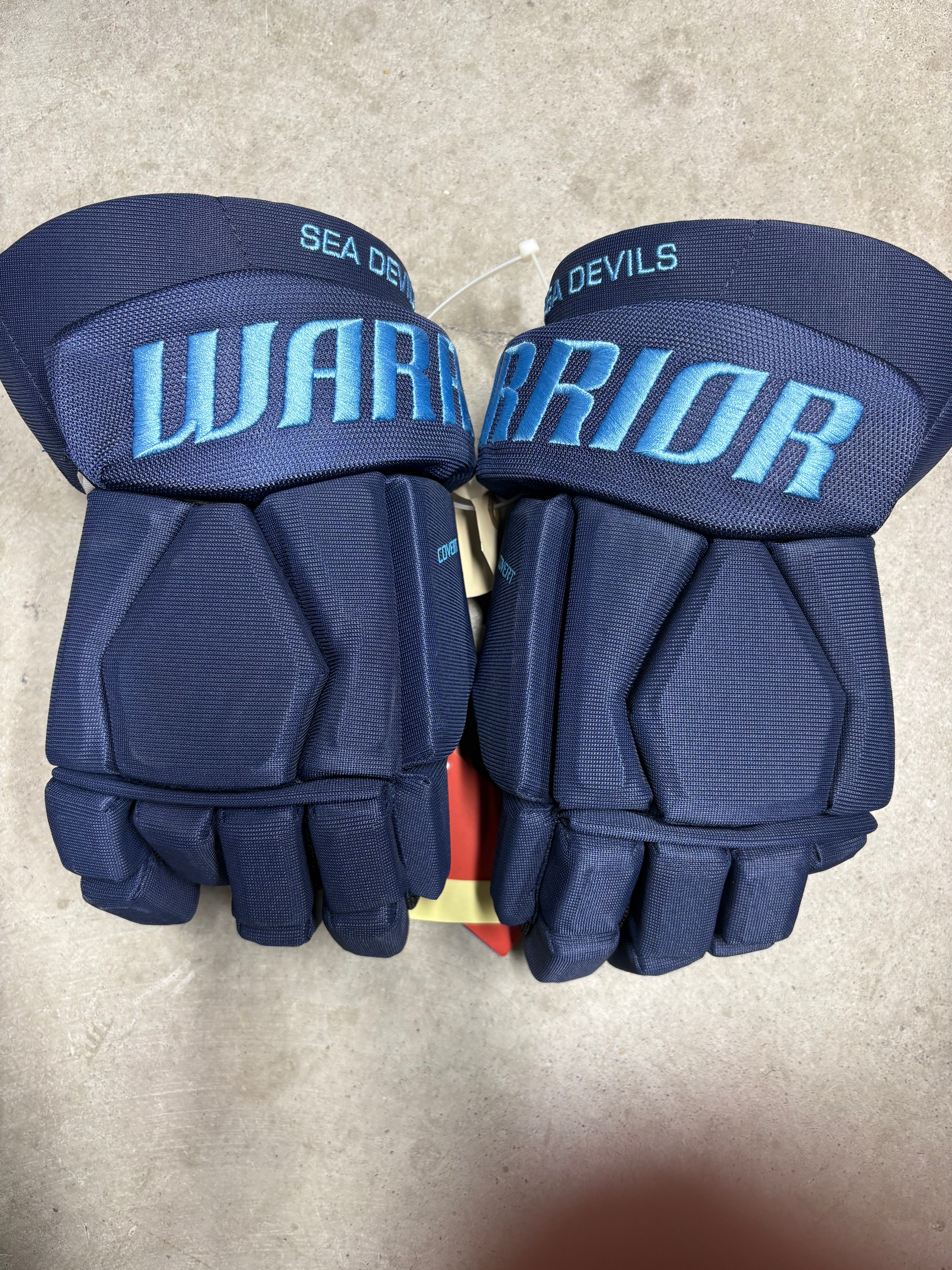 14” Warrior Covert Pro QRL Sea Devils Hockey Gloves New - North Prostock