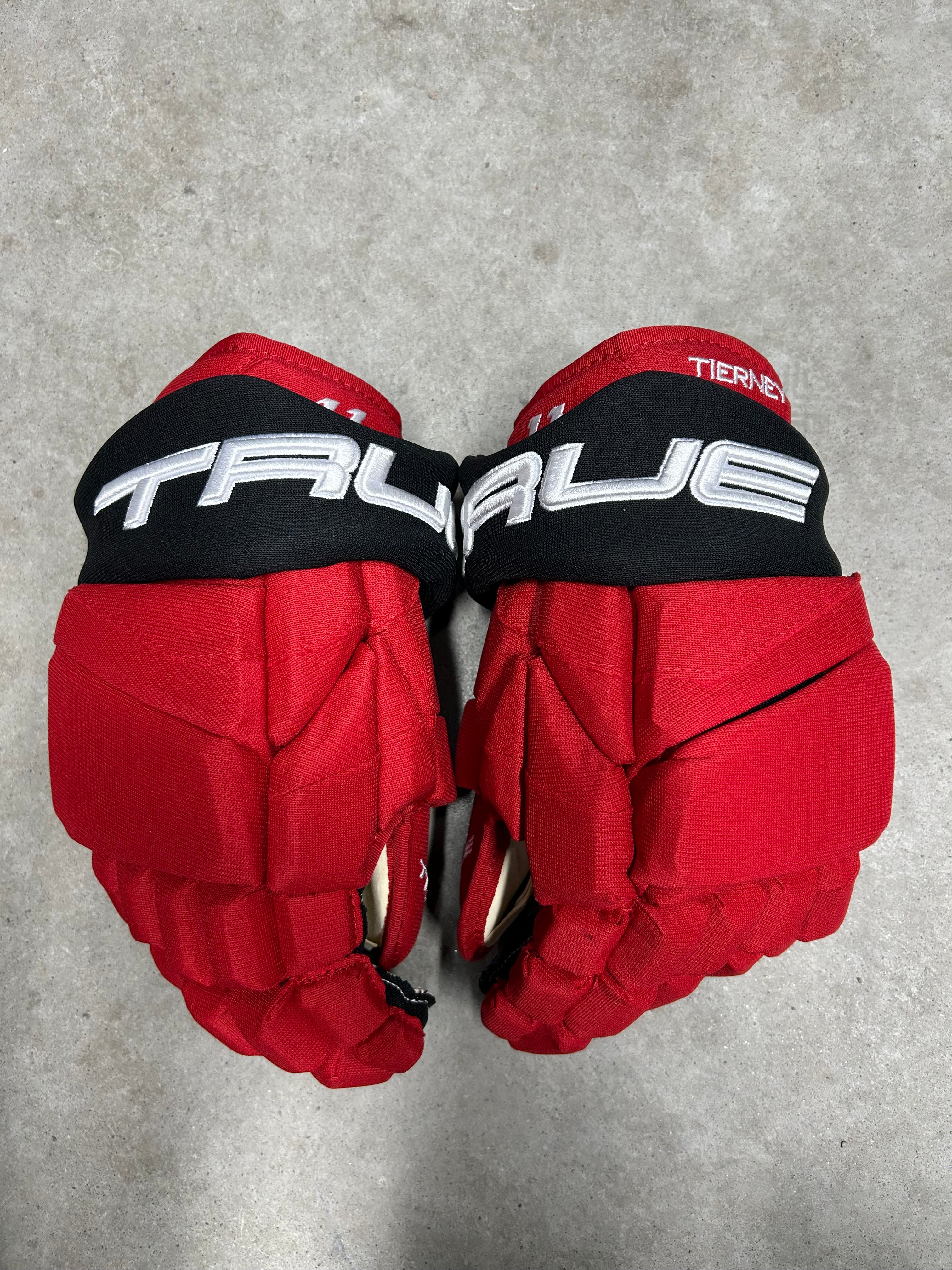 14” True Catalyst 9X Pro Stock Hockey Gloves New Jersey Devils Chris T ...