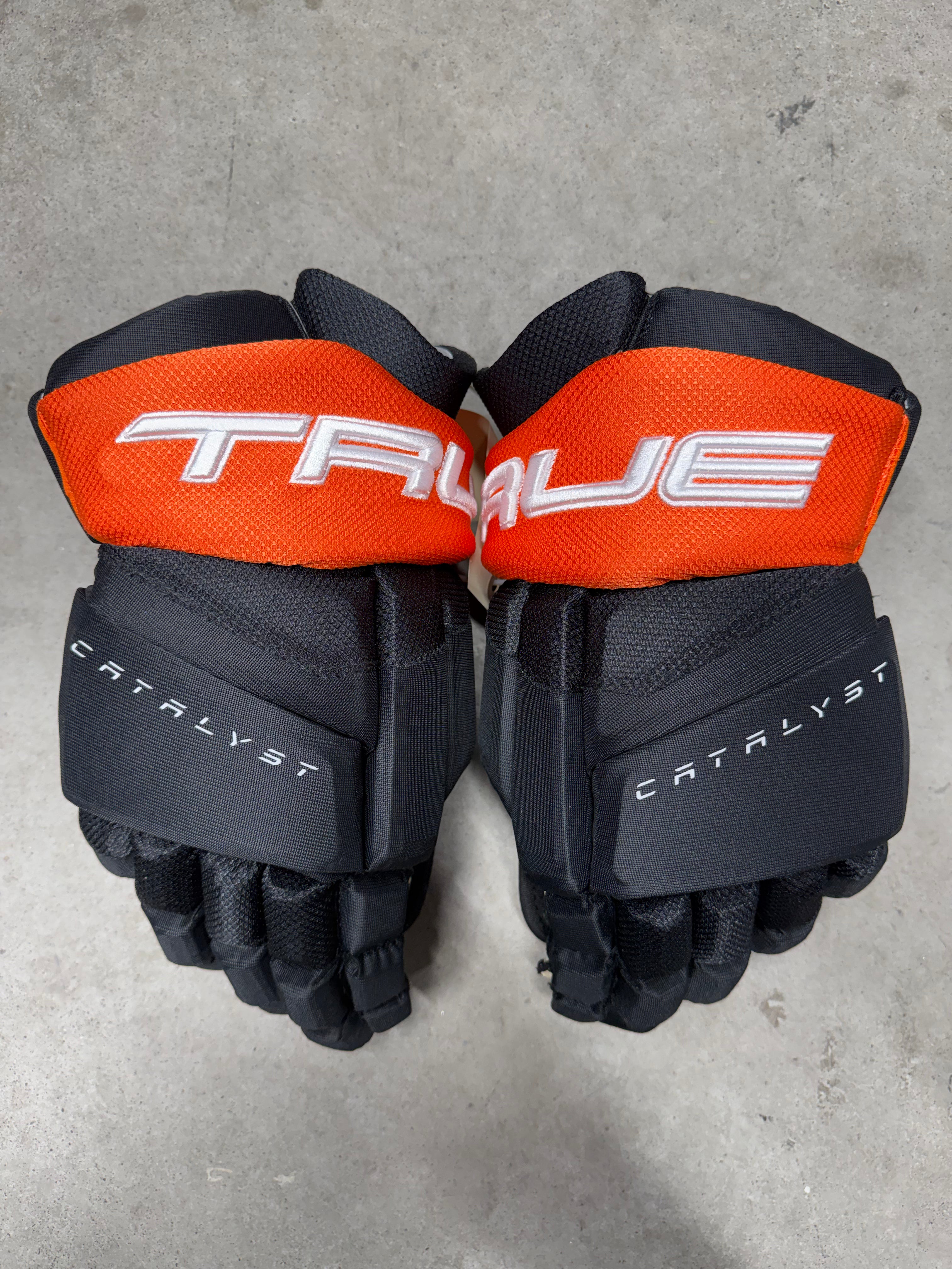 14” True Catalyst 9X Pro Stock Hockey Gloves Anaheim Ducks ( New ...